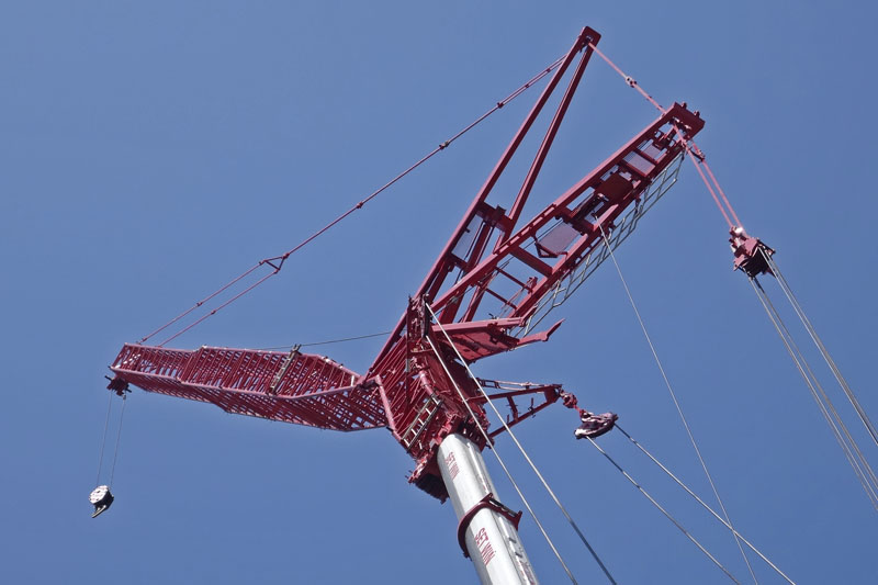 Set Win LTM1350-6.1 + 35m luffing jib dismantling CSC M315 :: 116 ...